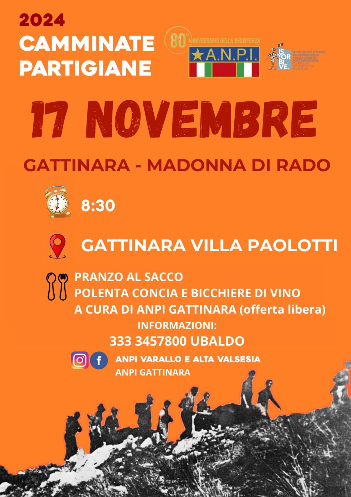 Camminata partigiana Gattinara-Madonna di Rado – ISTORBIVE