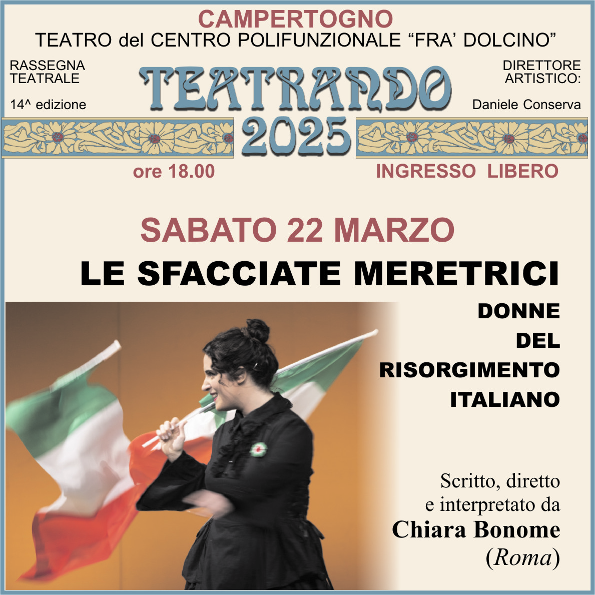 Spettacolo teatrale “Le sfacciate meretrici. Donne del Risorgimento ...